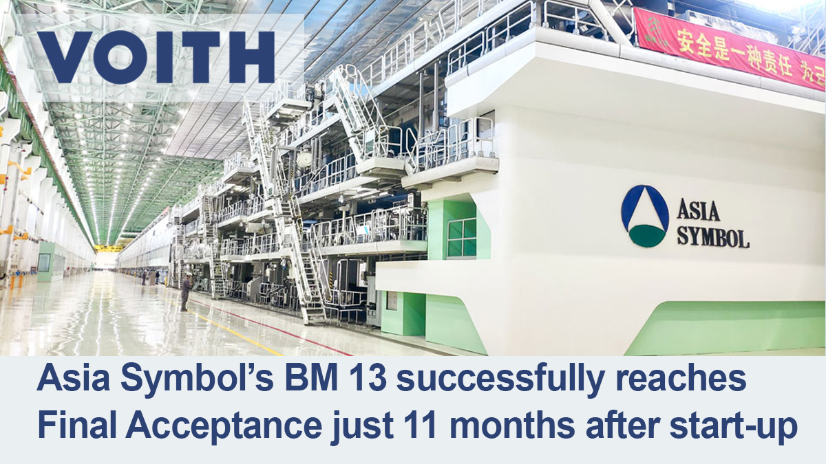 Voith and Asia Symbol’s Success with Rugao BM 13