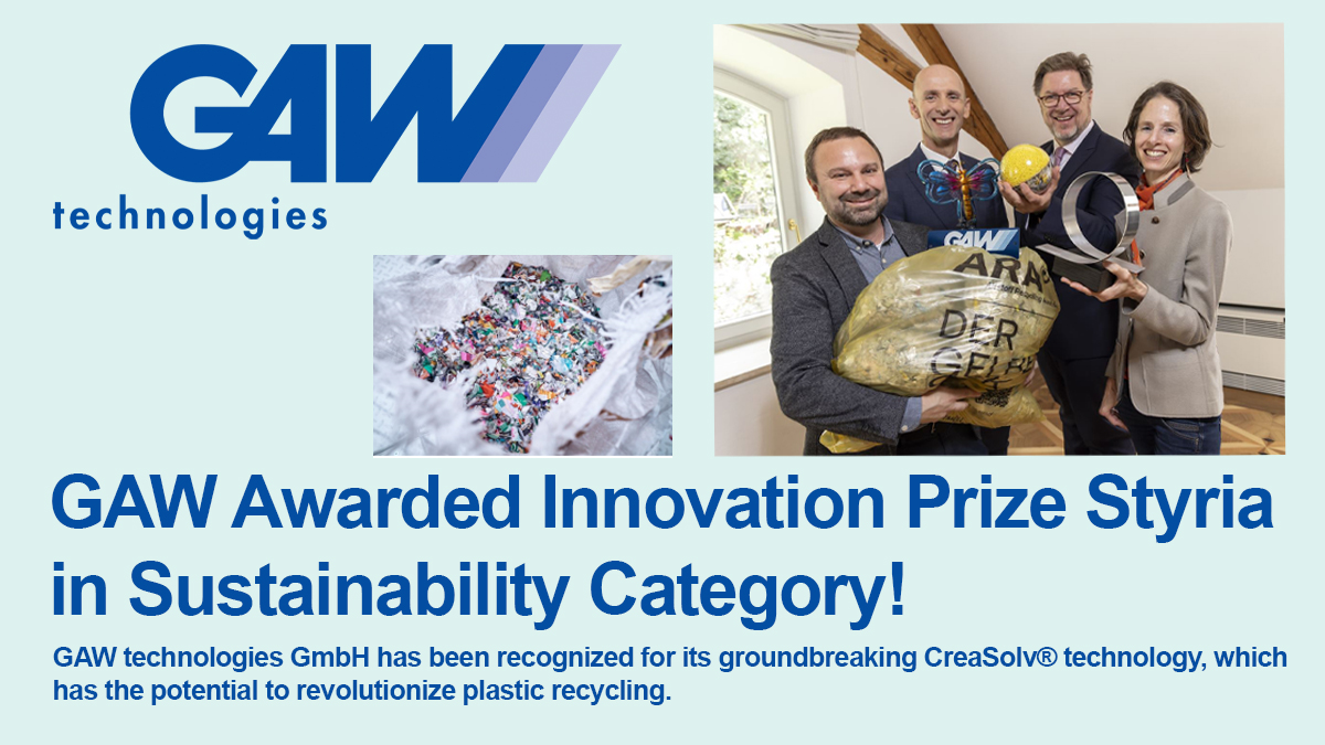 GAW Technologies Wins Award for CreaSolv® Innovation