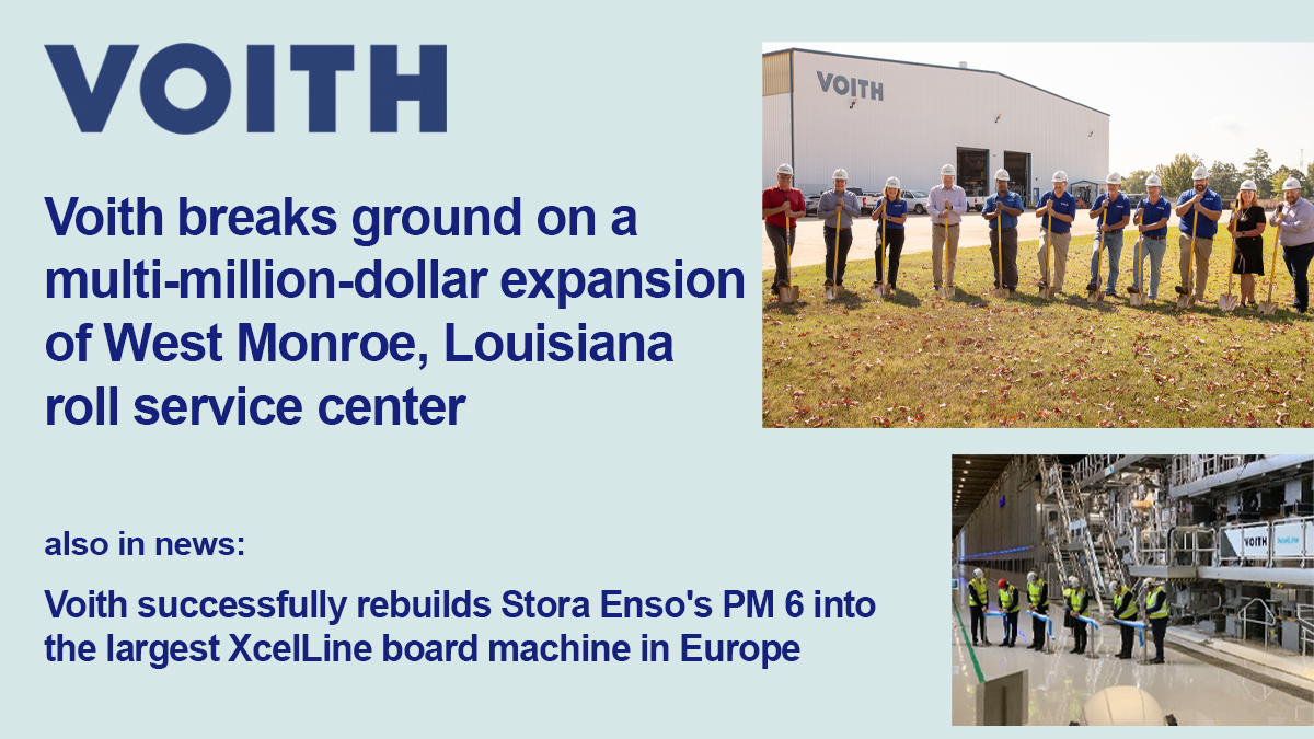 Voith expands roll service Center and completes major rebuild of Stora ...