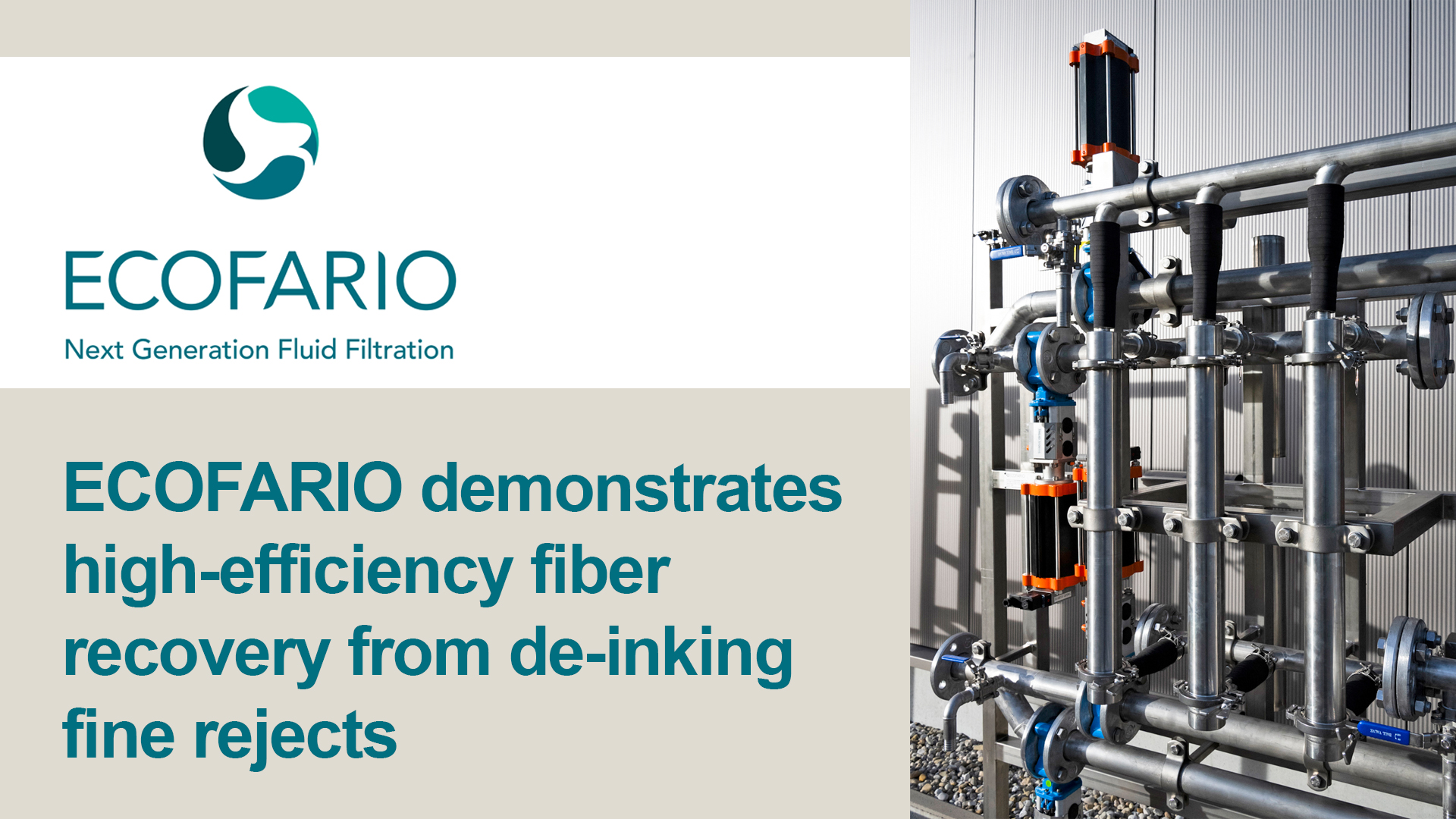 Innovative Fiber Recovery with ECOFARIO’s High-G-Combi Line